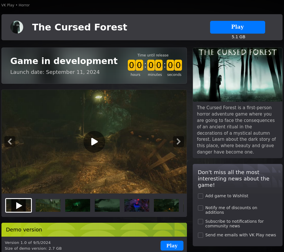 The Cursed Forest has been released!