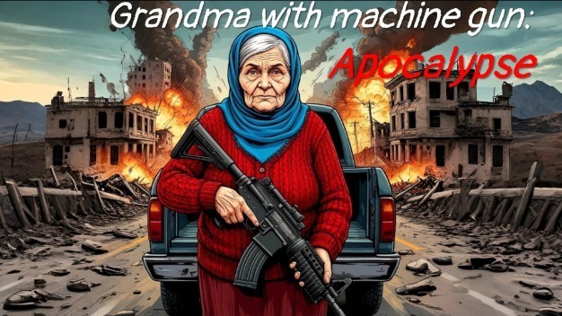 Grandma with machine-gun: Apocalypse